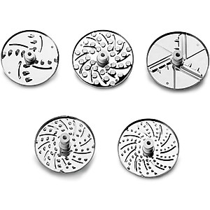 Ibili 5-in-1 Mouli Rotary Cheese Grater, Slicer, Made in Spain, Includes 5 Stainless Steel Interchangeable Variated Discs, Dishwasher Safe