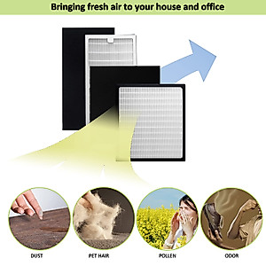 Hedday Replace C + D Hepa Filters Compatible with Idylis air Purifier IAP-10-280,with Carbon Filters