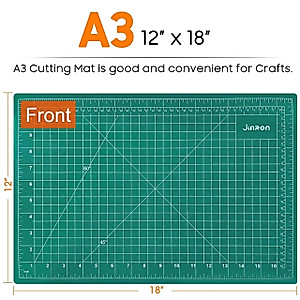 2 Pack Self Healing Sewing Mat, JIARON 12'' x 18'' Cutting Mats for Crafts, Double Sided 5 Layers Craft Cutting Mat for Sewing, Crafts, Scrapbooking Mat.