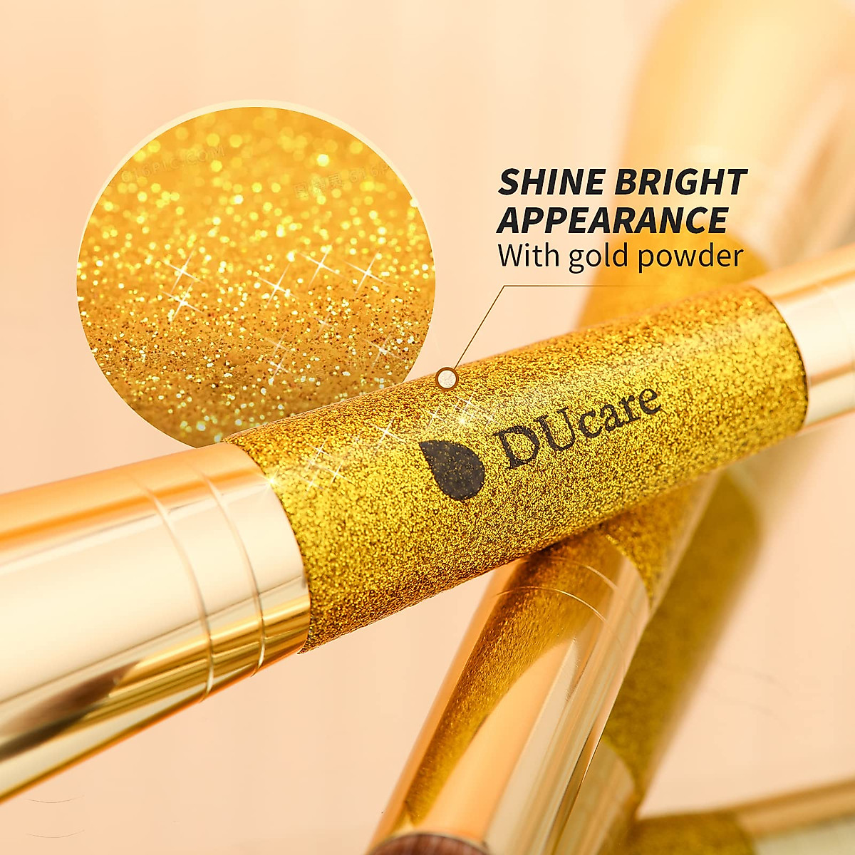 DUcare Makeup Brushes Double Ended Foundation Powder Brush Concealer Brush Perfect for Rounded Taperd Liquid, Cream, Powder,Blending, Buffing