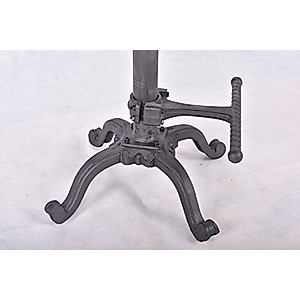 Diwhy Rustic Industrial Farmhouse Tractor Seat Counter Height Adjustable Bar Stool Cast Iron Swivel Stool Industrial bar Chair (Rust, Cast Iron)