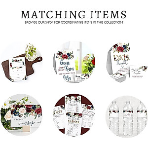 Your Main Event Prints 50 Navy Burgundy Wedding Thank You Place Setting Cards, Great For Adding to Your Table Centerpieces and Wedding Decorations for Receptions, Pack of 50 Cards