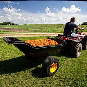 Polar Trailer 8232 HD 1200 Heavy Duty Utility and Hauling Cart, 84 x 45 x 31-Inch 1200 Lbs Load Capacity Rugged Wide-Track Tires Quick Release Tipper Latch Tilt & Pivot Frame, Black