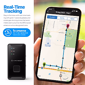 Amcrest GPS GL300 GPS Tracker for Vehicles (4G LTE) - Portable Mini Hidden Real-Time GPS Tracking Device for Vehicles, Cars, Kids, Pets, Assets, Text/Email/Push Alerts, Twin Magnet Weatherproof Case