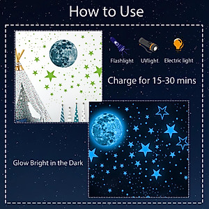 Glow in The Dark Stars Wall Stickers,Glowing Stars for Ceiling and Wall Decals,1049 Pcs,Ceiling Stars Glow in The Dark,Perfect for Kids Bedding Room,Play Room,Living Room,Wall Decorations,Baby Room