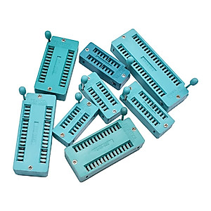 VITechone1pcs/lot 14/16/ 18/20/ 24/28 /32/40 P Pin 2.54 MM Green DIP Universal ZIF IC Socket Test Solder Type IC Lock seat ZIF Socket