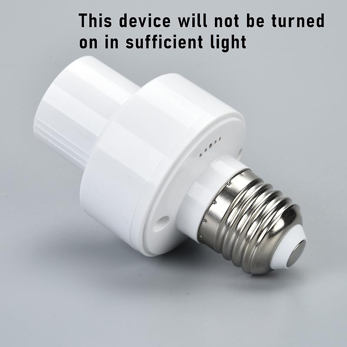 Motion Sensor Light Socket, Radar Motion Screw LED CFL Incandescent Bulb Adapter, Outdoor Indoor Garage Light, for Basement