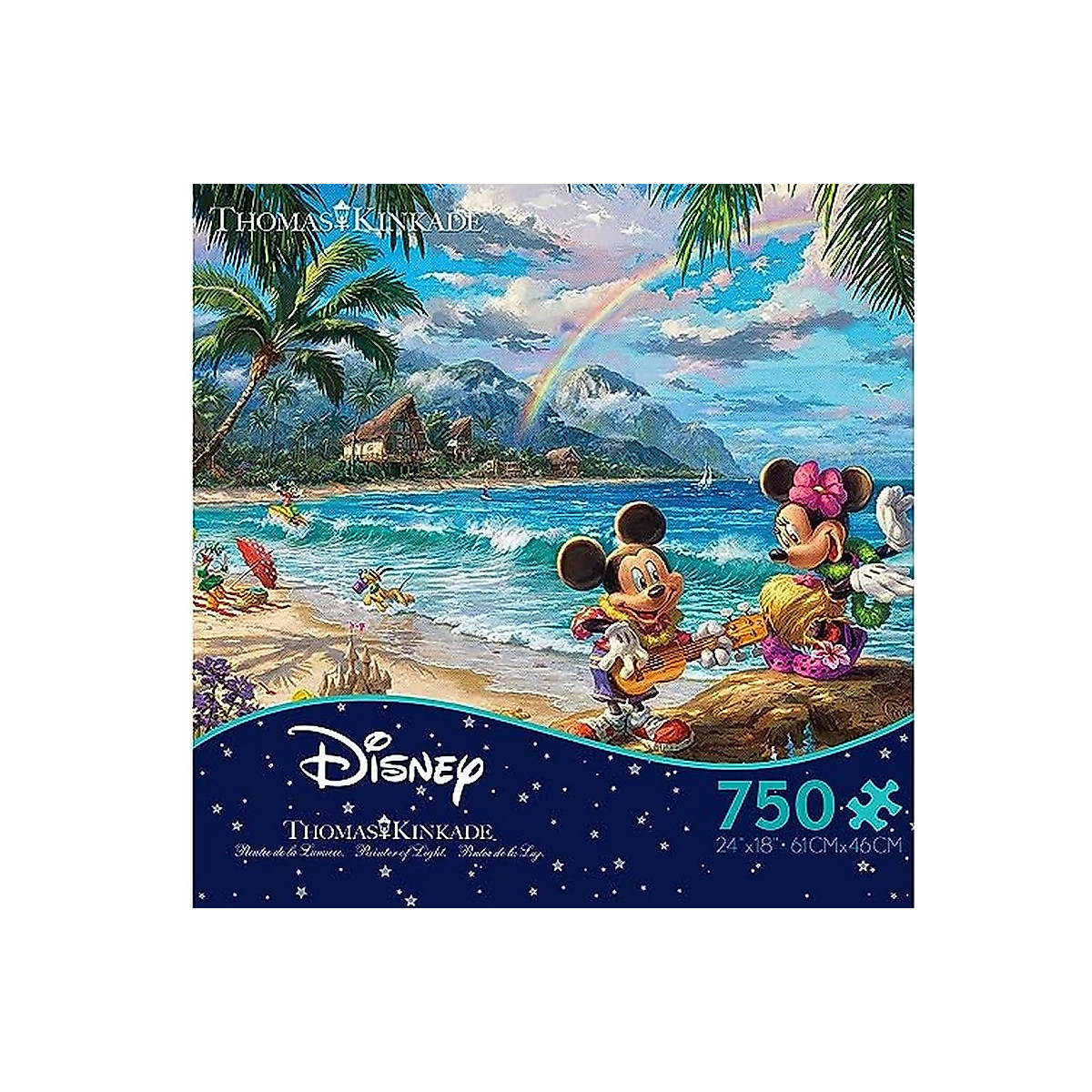 Ceaco - Thomas Kinkade - Disney Dreams Collection - Mickey and Minnie in Hawaii - 750 Piece Jigsaw Puzzle