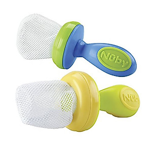 Nuby 2-Pack Nibbler Mesh Feeders, Colors May Vary