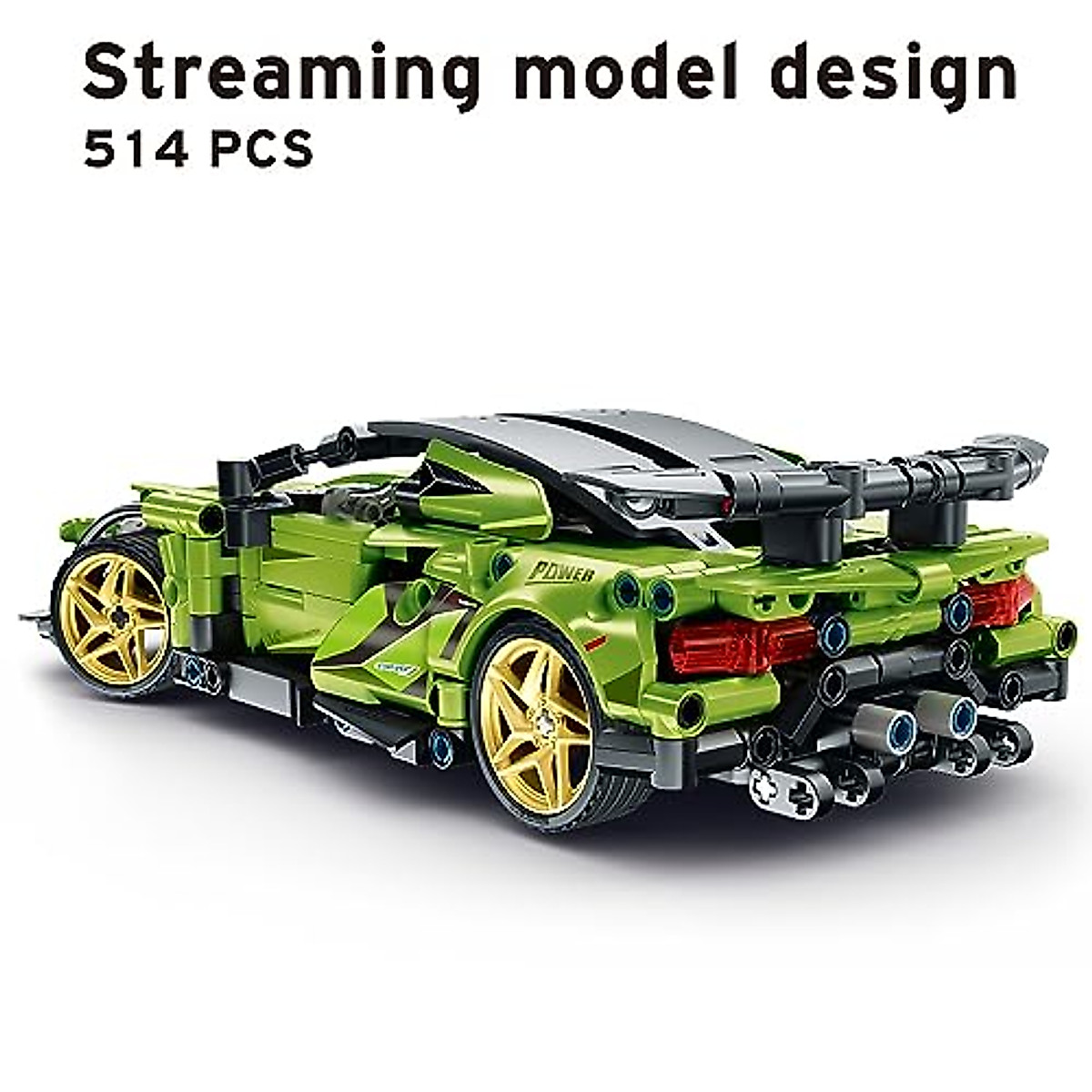 HEGOAI Remote Control Sports Car Building Set, Can Be Transformed STEM RC Car or Robot Model Set, Construction Toys for 7-9 Year Old Boys, 514 Pieces (Compatible with Lego Sets)
