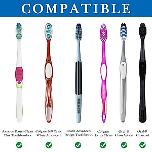 Linkidea Travel Toothbrush Head Covers with Suction Cup Portable Wall Mount Toothbrush Holder, Toothbrush Cap Case Box Convenient for Travel, Outdoor (3PCS)