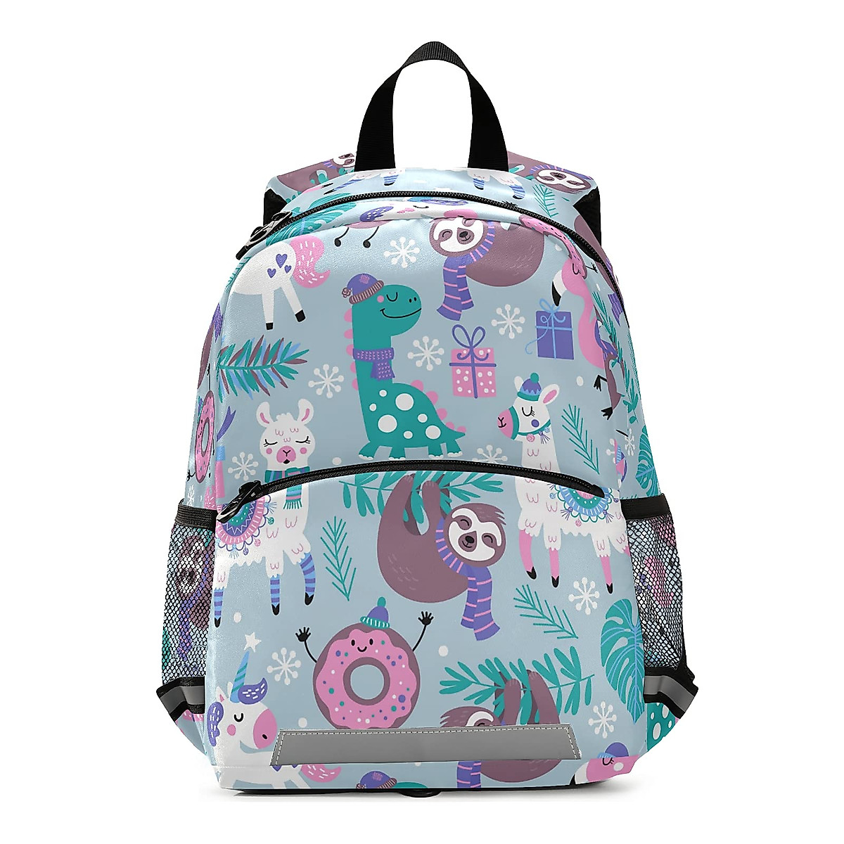 Animals Llama Sloth Dinosaur Toddler Backpack for Kids Boy Girls Age 3-6, Preschool Mini Backpack with Leash