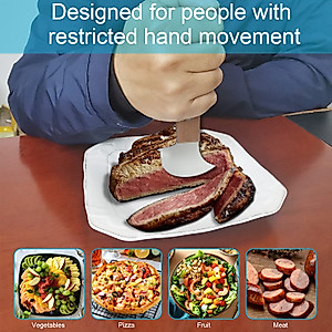 Fstcrt Rocker Knife for disabled, One Handed Gadgets, ulu knife, Curved Knife for Make Salad or Cut Food in Can & Bowl, Ideal for one-handed use by Hand Tremors, Arthritis, Elderly or Pet Owner