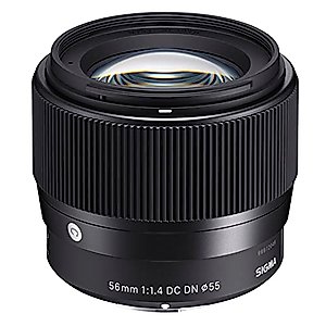 Sigma 56mm for E-Mount (Sony) Fixed Prime Camera Lens, Black (351965)