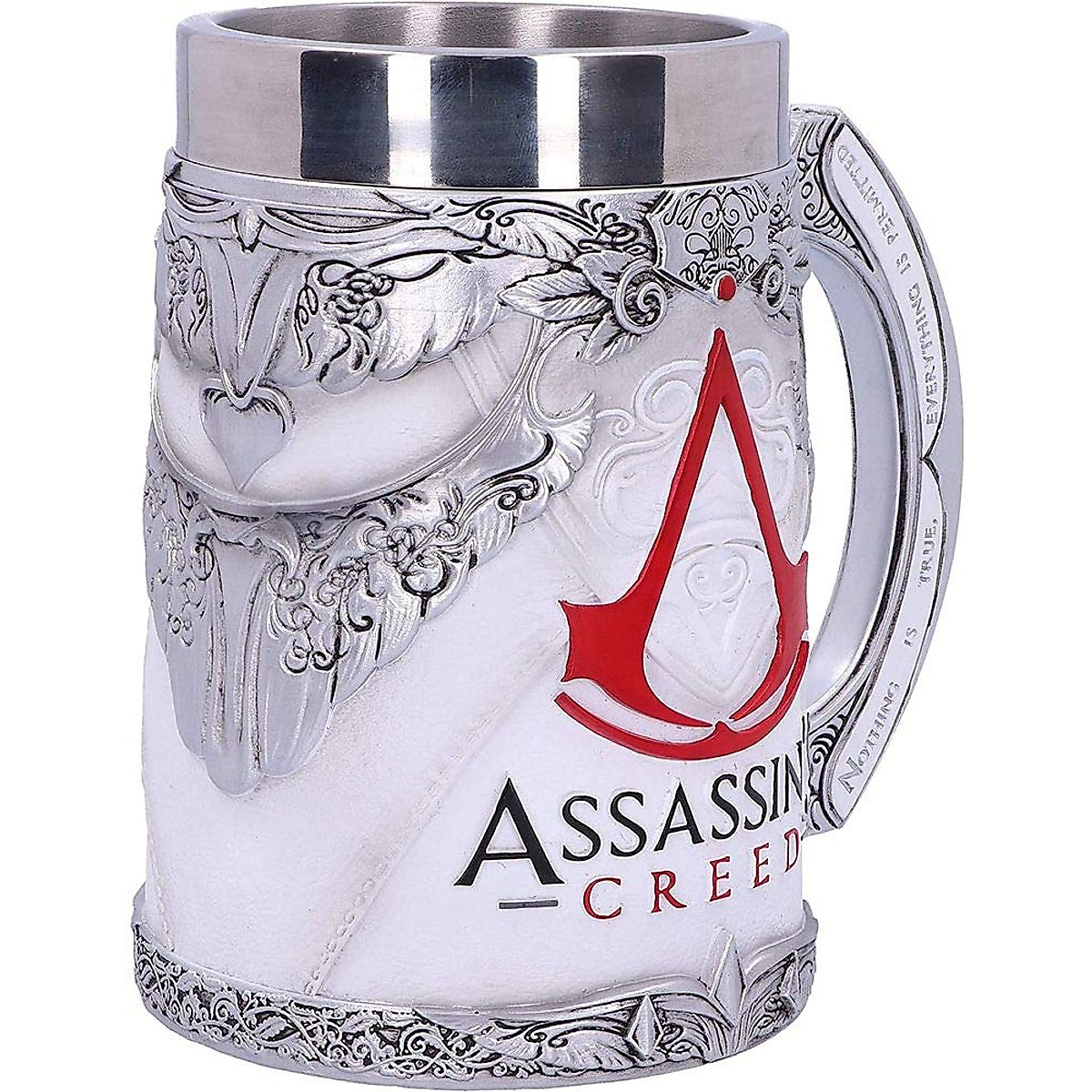 Nemesis Now Video Game Merch Tankard, Hand-Painted Resin Beer Mug, Stainless Steel Removable Insert, Gamer Gifts, 15.5cm - Assassin's Creed The Creed