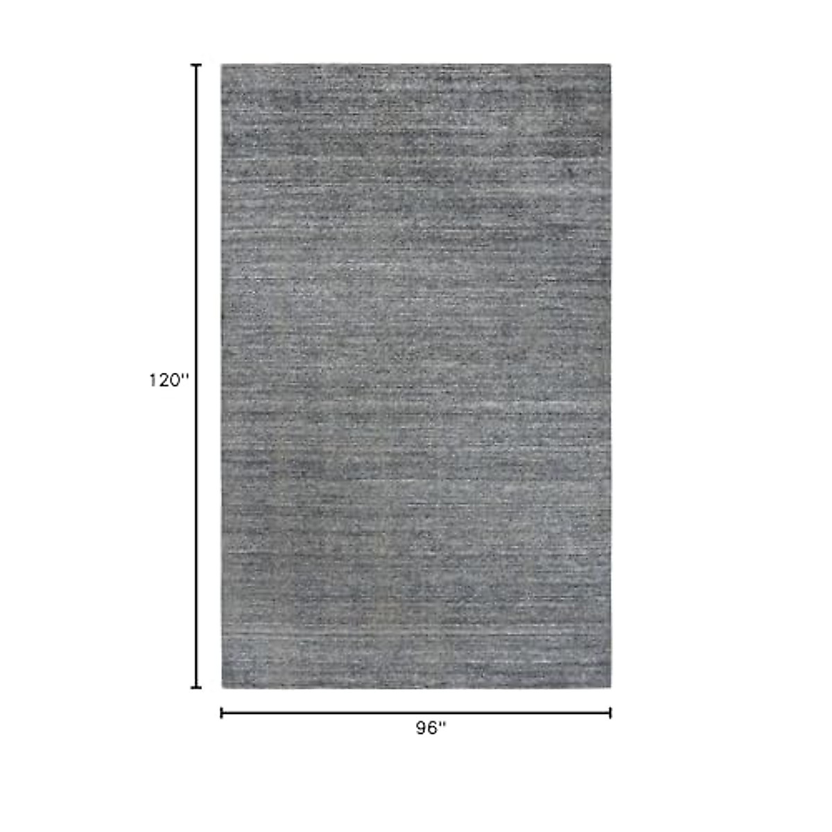 Rizzy Home | GH719A | Grand Haven Collection | Wool / Viscose Area Rug | 8' x 10' | Denim /Gray/Rust/Blue Solid