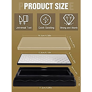 Double-Sided Diamond Sharpening Stone, Kalolary Knife Sharpener Stone Whetstone Honeycomb Surface Plate with Non-slip Base for Scissors Knives Outdoor Kitchen Sharpen Tools (600/1200 Grit, 150 x 63mm)