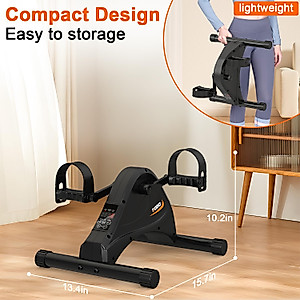 TODO Motorized Pedal Exerciser Mini Exercise Bikes, Under Desk Bike Peddler Exerciser for Seniors Rehab and Arm Leg Physical Therapy