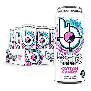 Bang Energy Cotton Candy, Sugar-Free Energy Drink, 16-Ounce (Pack of 12)