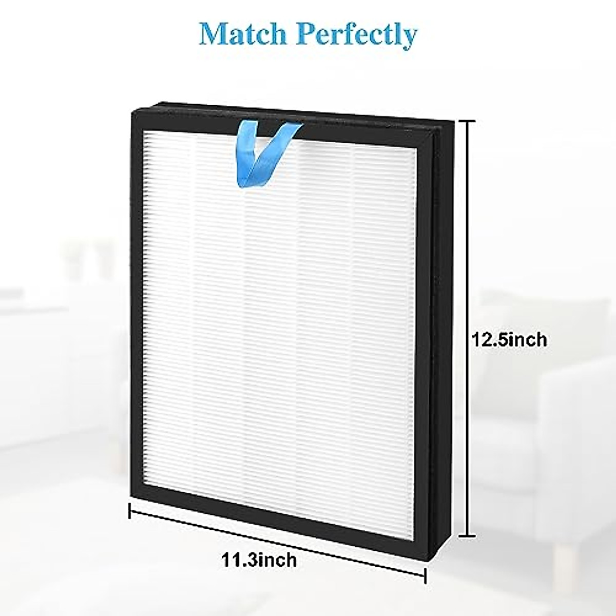 2 Pack Vital 100S Filter Rplacement Compatible with LEVOIT Vital 100S Air Puri-fier, 3-in-1 H13 Grade Smart True HEPA Rplacement Filter, Vital 100S-RF