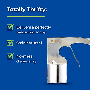 Thrifty Old Time Ice Cream Scooper Rite Aid | Original Stainless Steel Scoop | Cylinder Ice Cream Scoop with Trigger | Commercial Grade Stainless Steel Ice Cream Scoop | Ice Cream Scooper with Trigger