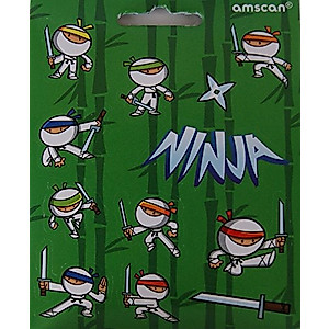 amscan Ninja Sticker Booklet Book Novelty & Amusement Toys, Multicolor