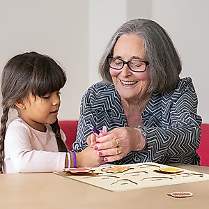 Asweets Leaf Wooden Jigsaw Puzzles Educational Learning Leaf Puzzle Montessori Toy Boys Girls Birthday Gift Colorful Shape for Thanksgiving Day