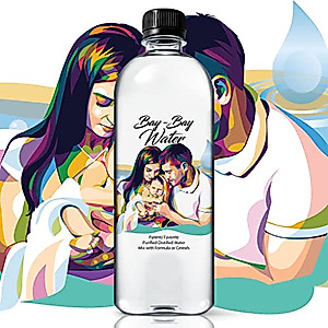 Bay Bay Water - Purified Distilled Water for Babies - 16.9 oz. - Use for Everyday Drinking, Infant Formula, Milk, and Baby Cereal - BPA Free - No Fluoride, Phosphate - Prevent Mineral Overload (16.9 Fl Oz (Pack of 12))