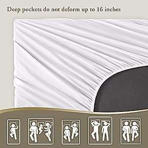 Yarnsoft Twin XL Size for Back Pain, Cooling and Breathable Mattress Pad Covers, Extra Thick Mattress Topper 16-21" Elastic Deep Pockets ，All Season Bedding, (38 "x80) White