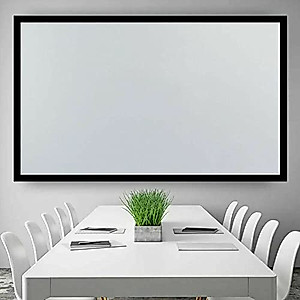 130" Wall Mount Projector Screen Portable Projector Screen Manual Movies Screen 16:9 for 4K 3D 1080P HD Aluminum Fixed Frame,Pull Down for Indoor Outdoor Home Theater Office