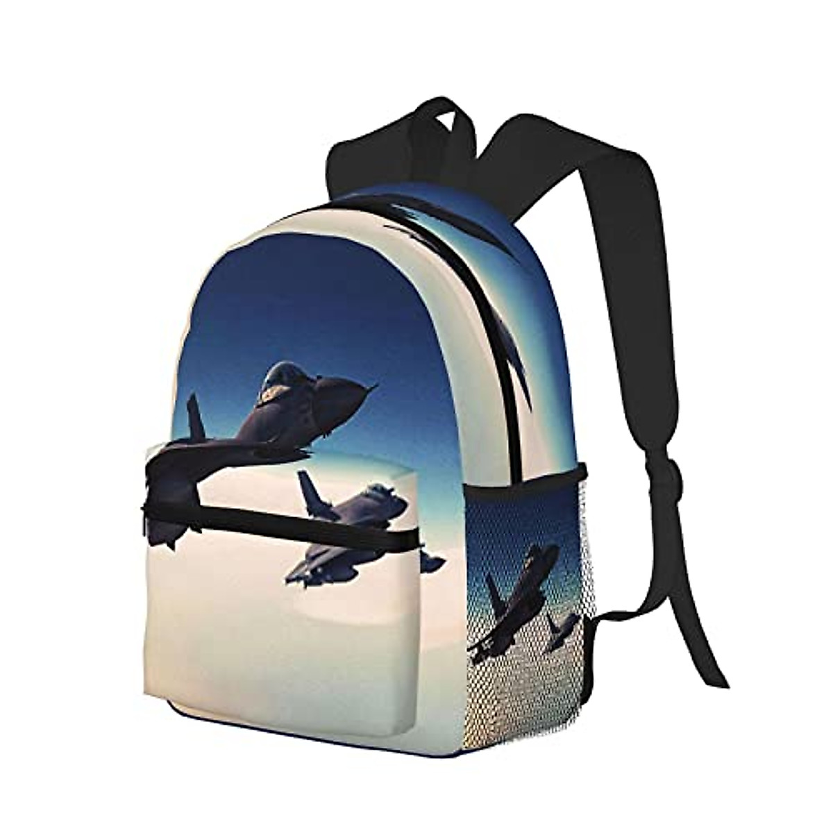 Limhibu Travel Backpack for Boys Girls Kids, Air Force Jet 1 Backpacks Children School Bag Bookbag Daypack for Men Women