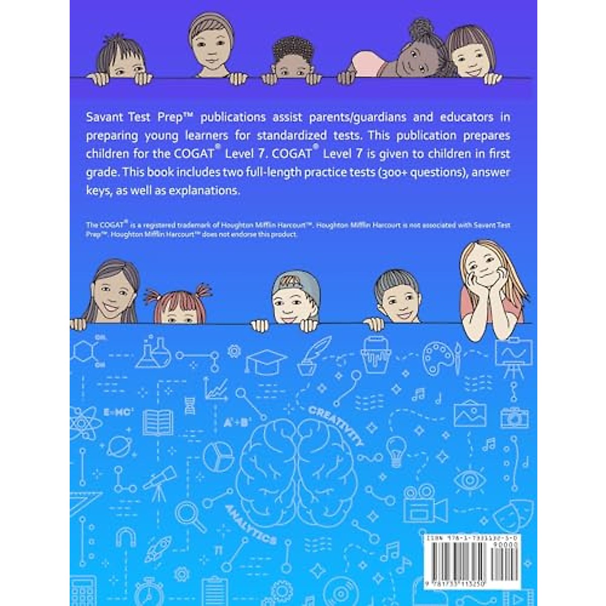 COGAT Grade 1 Test Prep: Gifted and Talented Test Preparation Book - Two Practice Tests for Children in First Grade (Level 7)