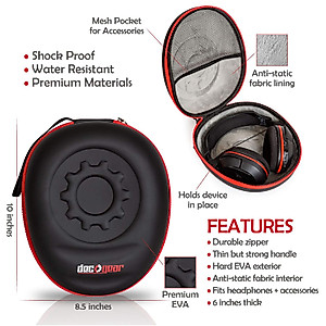 Sony WH-CH710N Wireless Noise-Canceling Headphones Bundle with Deco Gear Headphone Case and Stand for The WHCH710N Model Headphones (Black)