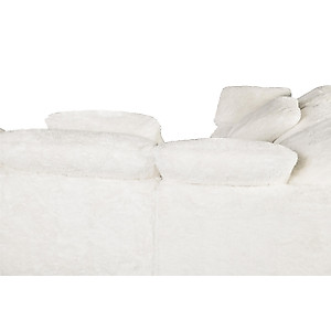 Barefoot Mega Plush 3-Seat Sofa in White Fabric by Hooker Furnishings