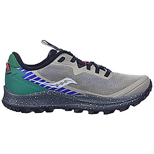 Saucony Women's Peregrine 11 Trail Running Shoe, Light Grey/Green, 9.5 M