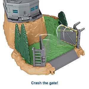 Mattel Jurassic World Dominion Minis Giganotosaurus Rampage Playset with 2 Mini Dinosaur Figures and Break Apart Features, Toy Set