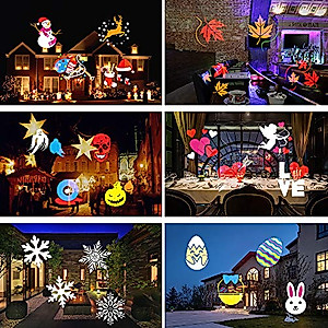Elec3 Christmas Holiday Led Projection Light 12W, 16 Slides Projector Light Waterproof with RF Romote Used for Home Party Holidays Halloween Decoration