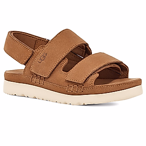 UGG Unisex-Child Goldenstar Slingback Sandal, Chestnut, 2 Little Kid