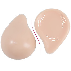 Vollence One Pair A- Cup irregular Silicone Breast Forms Women Mastectomy Prosthesis Concave Bra Pad