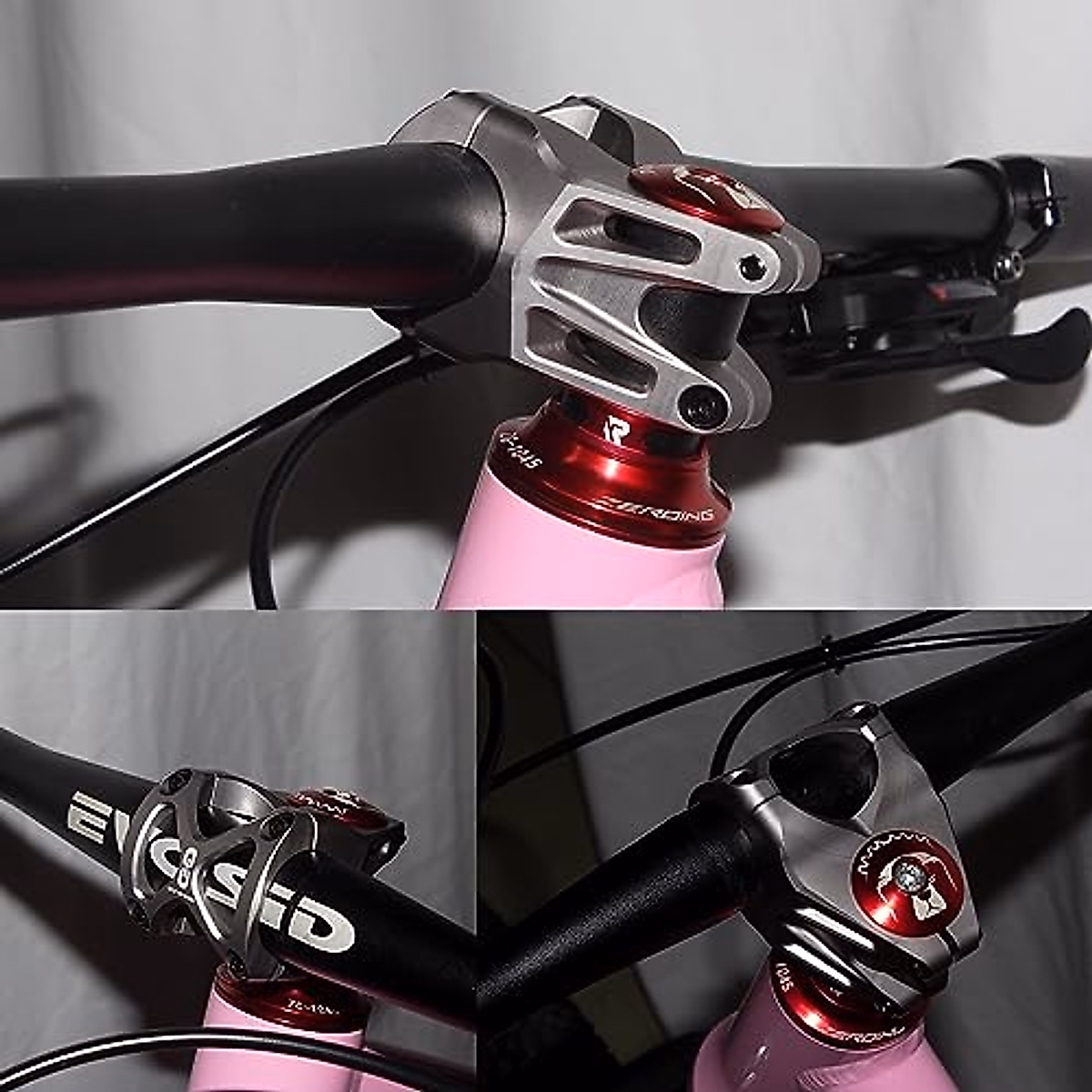 EVOSID MTB stem 31.8 stem Mountain Bike Stem Mountain Bike Handlebar Stem for Most Bike Road Bike MTB BMX (Black) (Titanium)