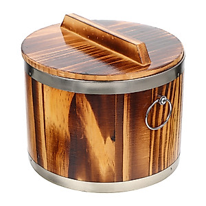 DOITOOL Rice Pot 1 Set Rice Cooker with Lid Rice Bucket Rice Steamer Cooker Wooden Rice Steamer Cooking Pot Steamer Pot for Restaurant Kitchen Cookware Dumpling Steamer Basket