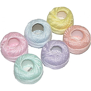 Presencia Finca Perle Cotton Size #8 Thread Sampler Pack for Sashiko, Embroidery, and Quilting (Pastels)