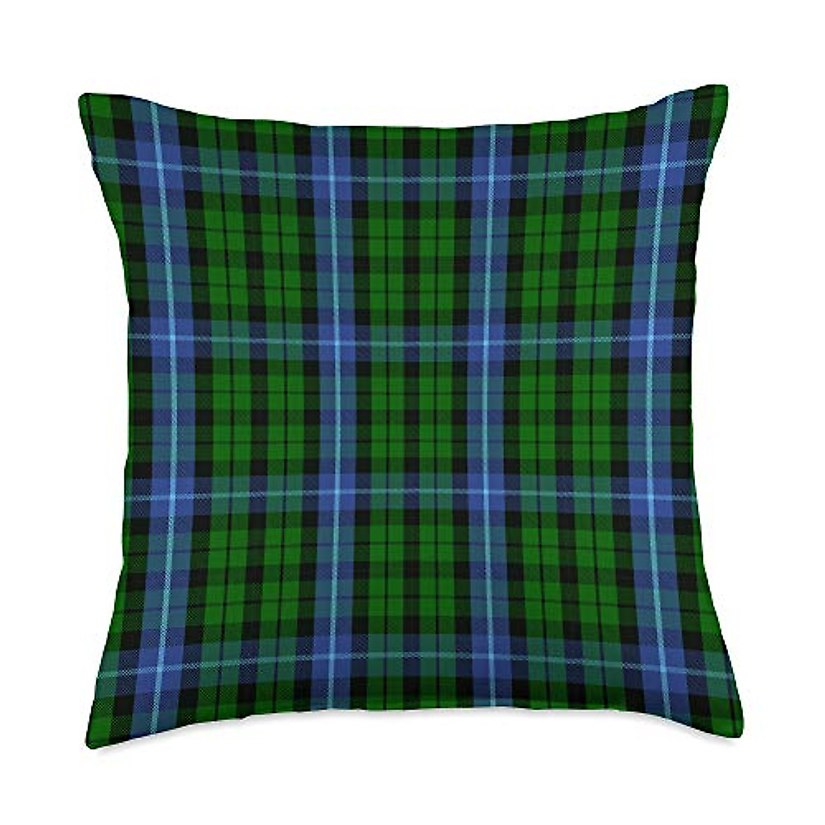The Celtic Flame Plaid Tartans MacIntyre Tartan Scottish Plaid Throw Pillow, 18x18, Multicolor