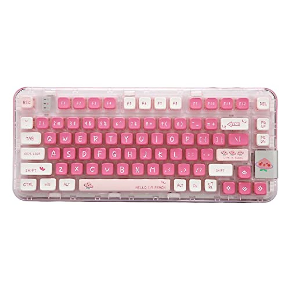 Luqeeg Wireless Mechanical Keyboard, 80 Keys Wireless Bluetooth Gaming Keyboard with RGB Backlight Compact Gaming Keyboard with 2 Layer Keycap Design, for Computer, Desktop, PC, Notebook