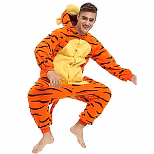 ES UNICO Tigger Onesie for Adult Men Women. Tigger Costume (S)