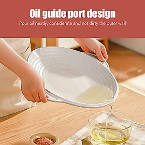 plplaaoo Korean BBQ Grill Pan,Non-stick Grill Circular BBQ Grill Pan,Griddle Pan,White 12.6 In Grill Plate for Induction Cooker,Kitchen Gadgets, for Home, Camping and Outdoor Griddle