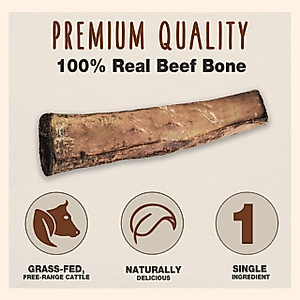 Cadet Gourmet Beef Rib Bones for Dogs - Healthy & Natural Dog Chew Bones - Inspected & Tested in USA, (3 Count)