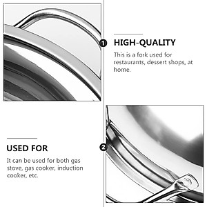 UPKOCH Stainless Steel Shabu Hot Pot Divided Hot Pot Pan Dual Sided Soup Cookware Cooking Pot with Divider for Induction Cooktop Gas Stove