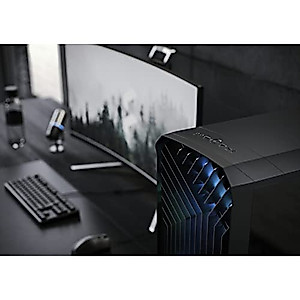 Fractal Design Torrent Black - Dark Tint Tempered Glass Side Panel - Open Grille for Maximum air Intake - Two 180mm PWM and Three 140mm Fans Included - Type C - ATX Airflow Mid Tower PC Gaming Case