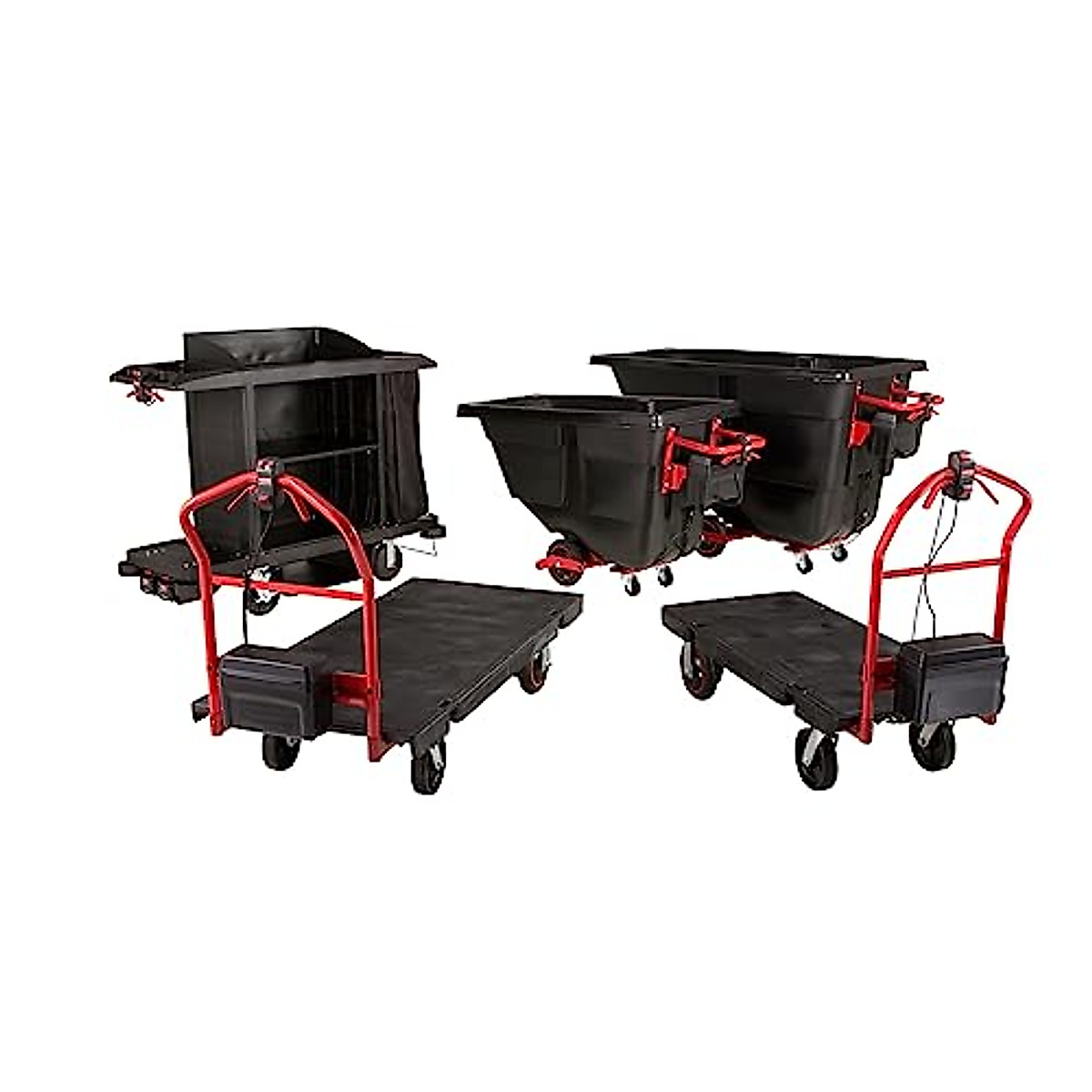 Rubbermaid Commercial Products Platform Truck Motorized Kit, Medium Size, 24"x48", for Moving Heavy Loads in Industrial/Commercial/Warehouse Environments